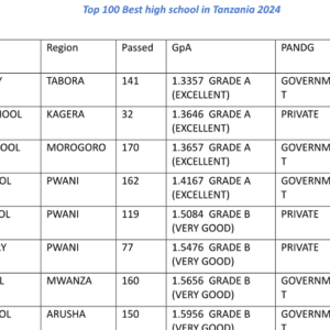 Best Secondary Schools in Tanzania 2025: Complete NECTA Performance ...